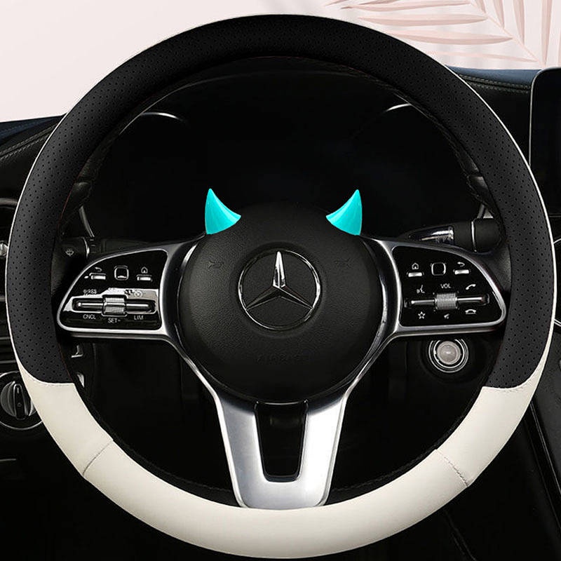 Cute Car Steering Wheel Small Horn Decorative Dashboard Devil Horn Horn ...