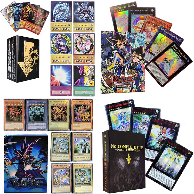 148pcs Yu Gi Oh Flash Cards Duel Monsters Egyptian God Blue-Eyes White ...