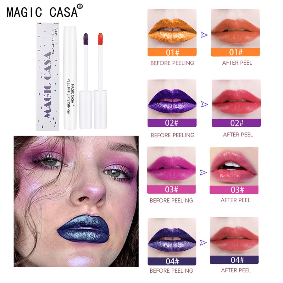 Magic CASA ลิปกลอส เนื้อแมตต์ ไม่ติดแก้ว ลอกออกง่าย สร้างสรรค์ | Shopee Thailand