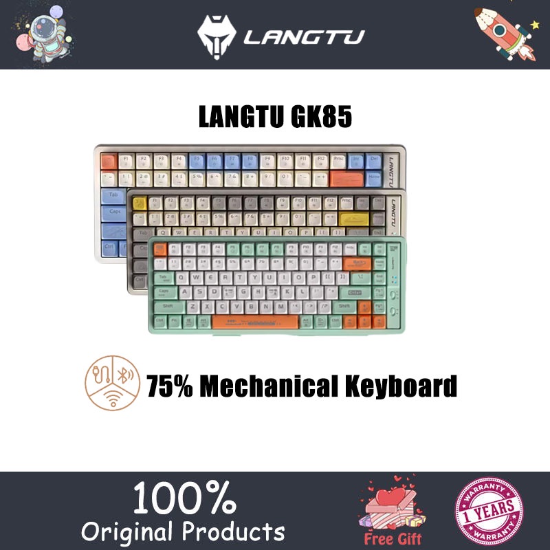 Langtu GK85 คีย์บอร์ดไร้สาย 85 คีย์ RGB | Shopee Thailand