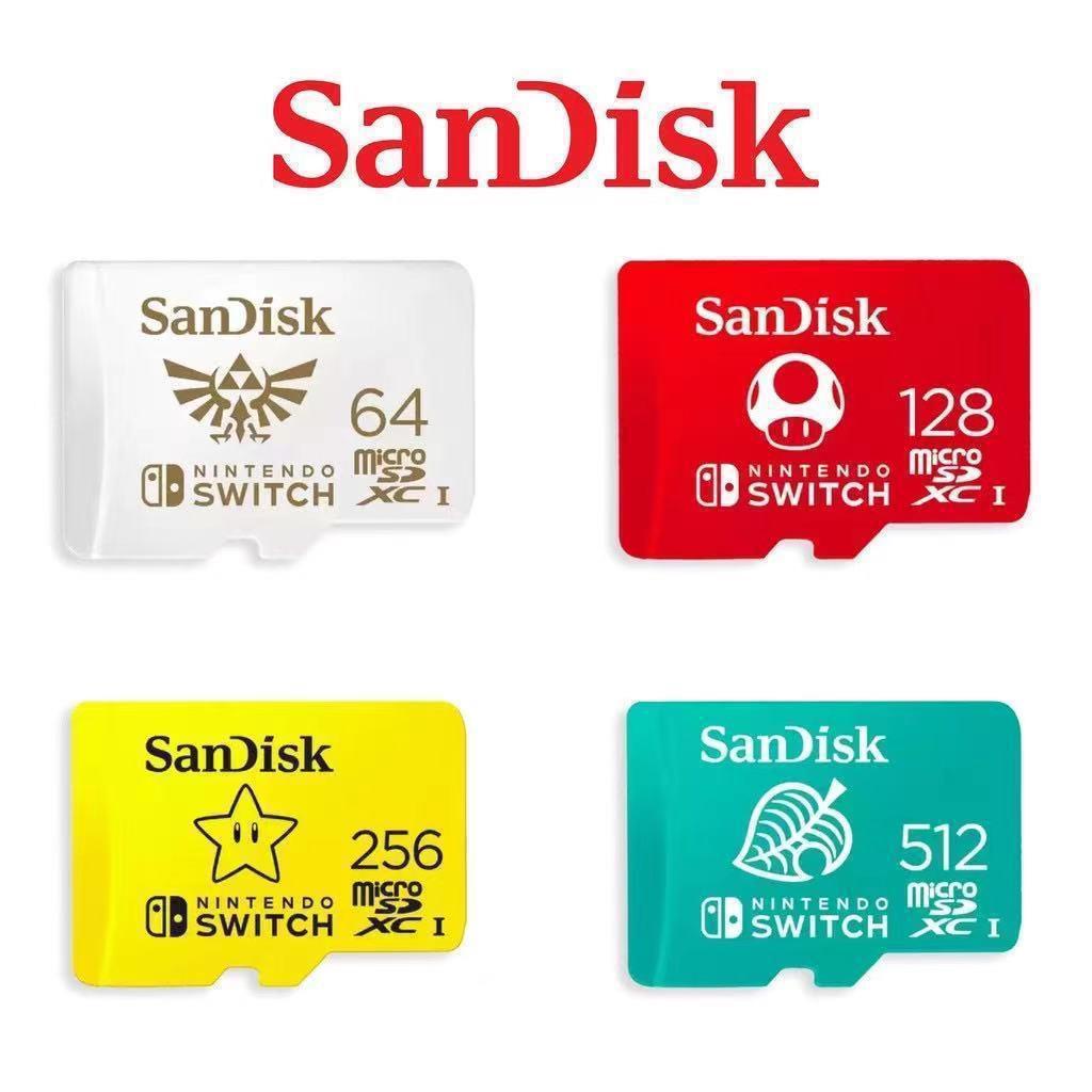 SanDisk TF การ์ดหน่วยความจำความเร็วสูง Nintendo Co-Branded Micro Card ...