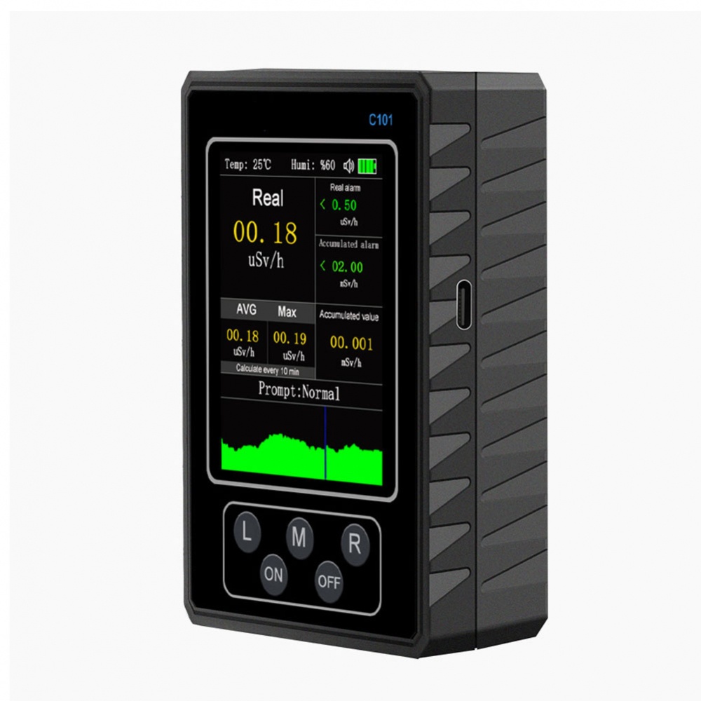 ⭐NEW ⭐C101 Geiger Counter Compact and Portable Radiation Monitor with ...
