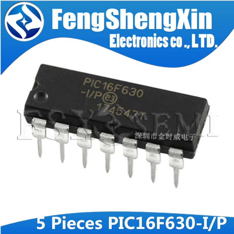 ไมโครคอนโทรลเลอร์ PIC16F630-I/P DIP14 PIC16F630-I DIP PIC16F630 DIP-14 16F630 14-Pin 8-Bit CMOS ...