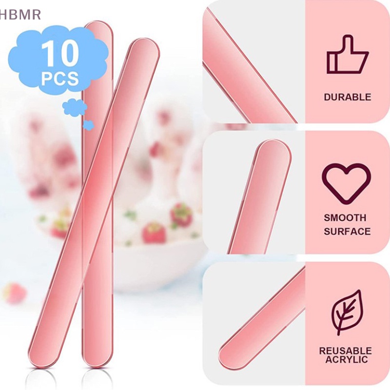 [HBMR] แท่งไม้ไอศกรีมอะคริลิค แฮนด์เมด DIY 10 ชิ้น | Shopee Thailand