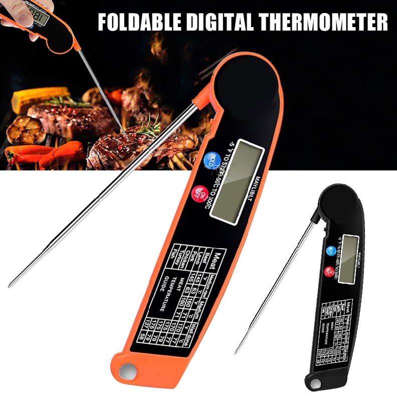 New Foldable Digital Cooking Food Thermometer Probe Temperature Kitchen ...