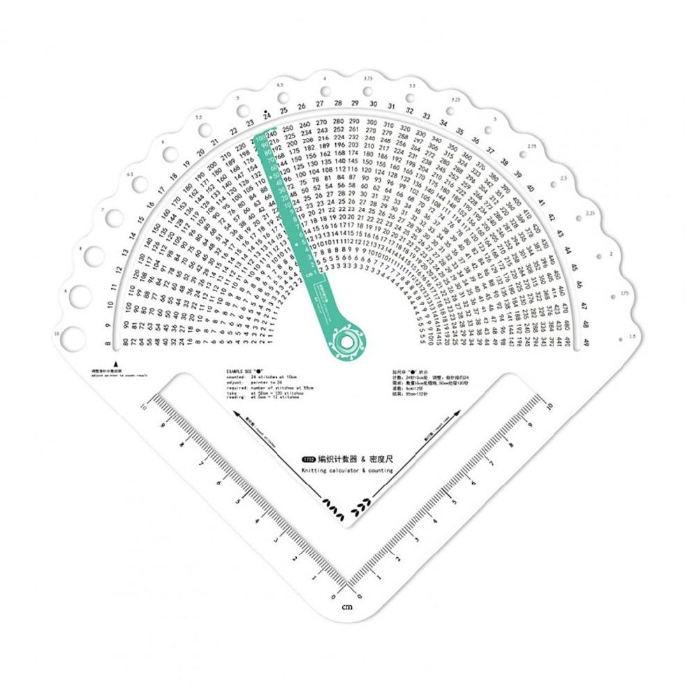 New Knitting Gauge Converter Braiding Calculator Counting Ruler Sewing ...