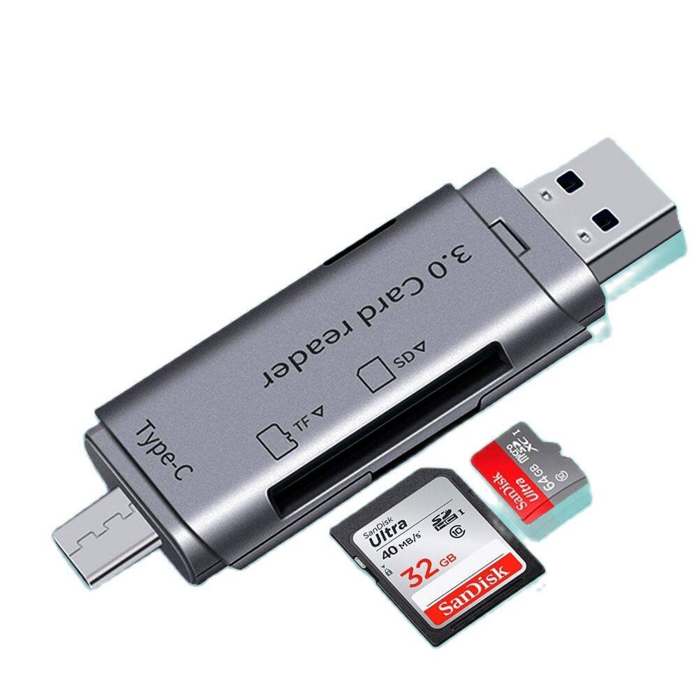 ZS USB 3.0 TYPE-C 4 IN 1 OTG Card Reader รุ่น HC-100 BLACK | Shopee ...