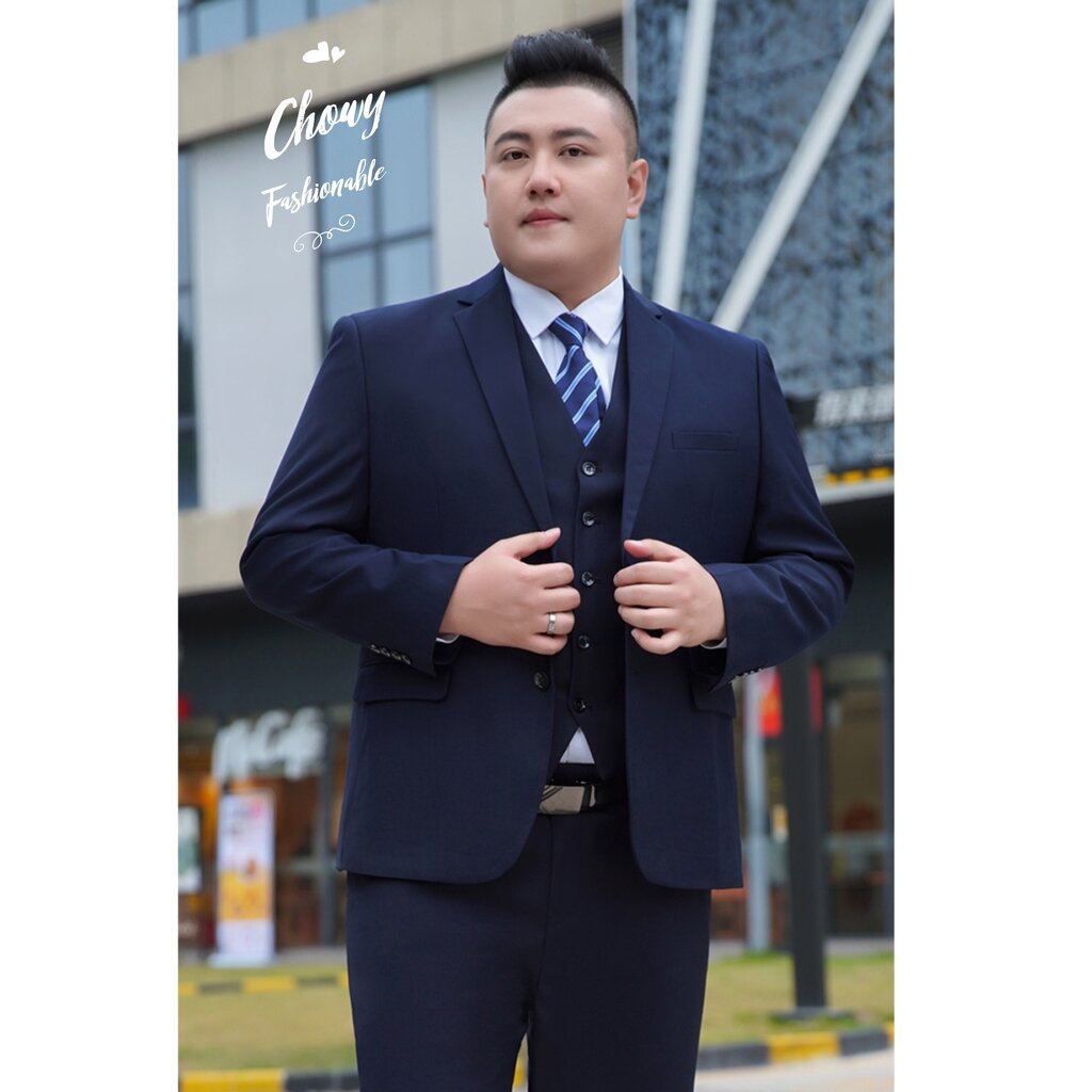 ชุดสูทผู้ชาย 3XL-10XL รอบอก 44-60 นิ้ว เสื้อสูทไซส์ใหญ่ สูทผู้ชายไซส์ใหญ่ กางเกงขายาว เอว 40-50 ...