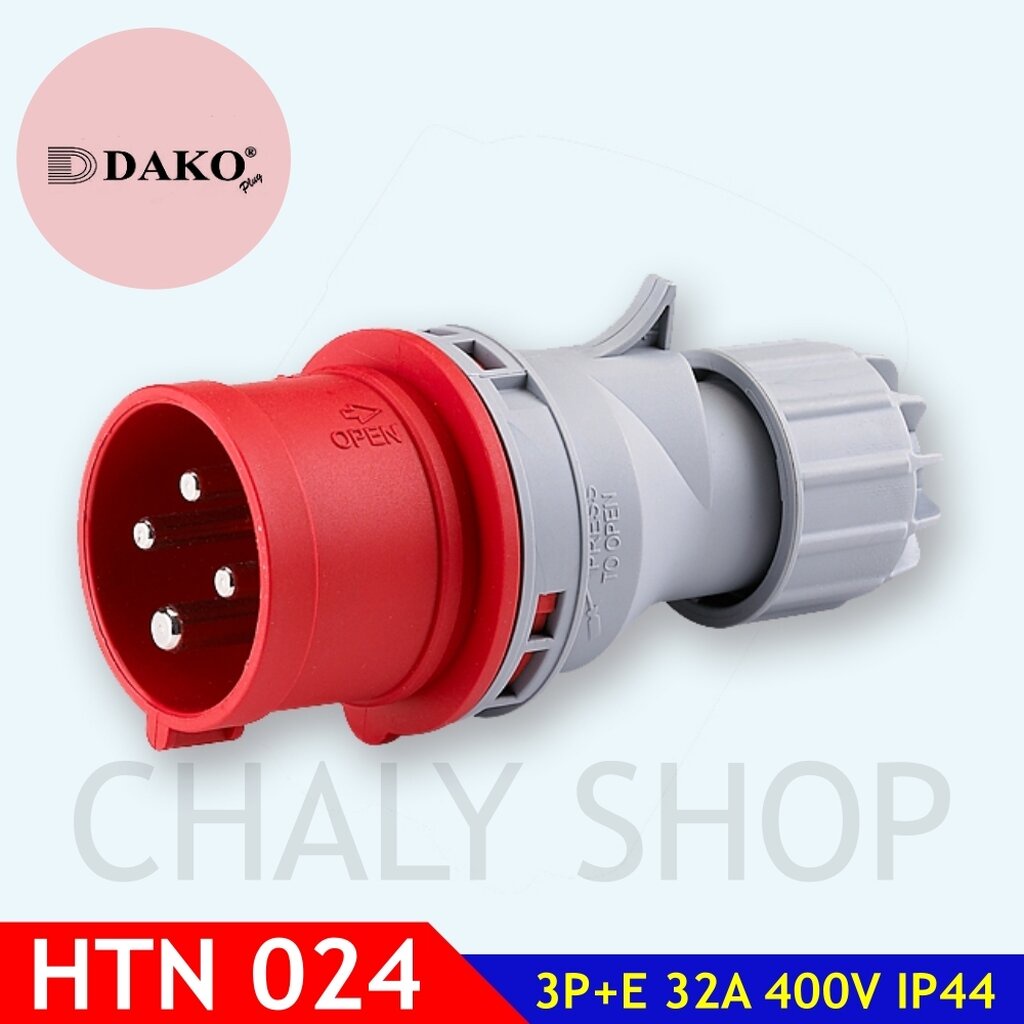 "DAKO PLUG" HTN024 ปลั๊กตัวผู้ 3P+E 32A 400V IP44 | Shopee Thailand