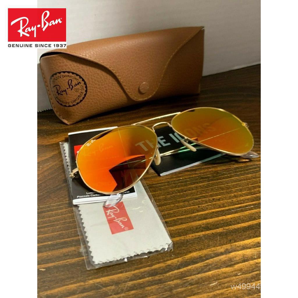 [ของแท้] Rayban แว่นตากันแดด กรอบสีทอง สีส้ม สําหรับผู้ชาย ผู้หญิง ...