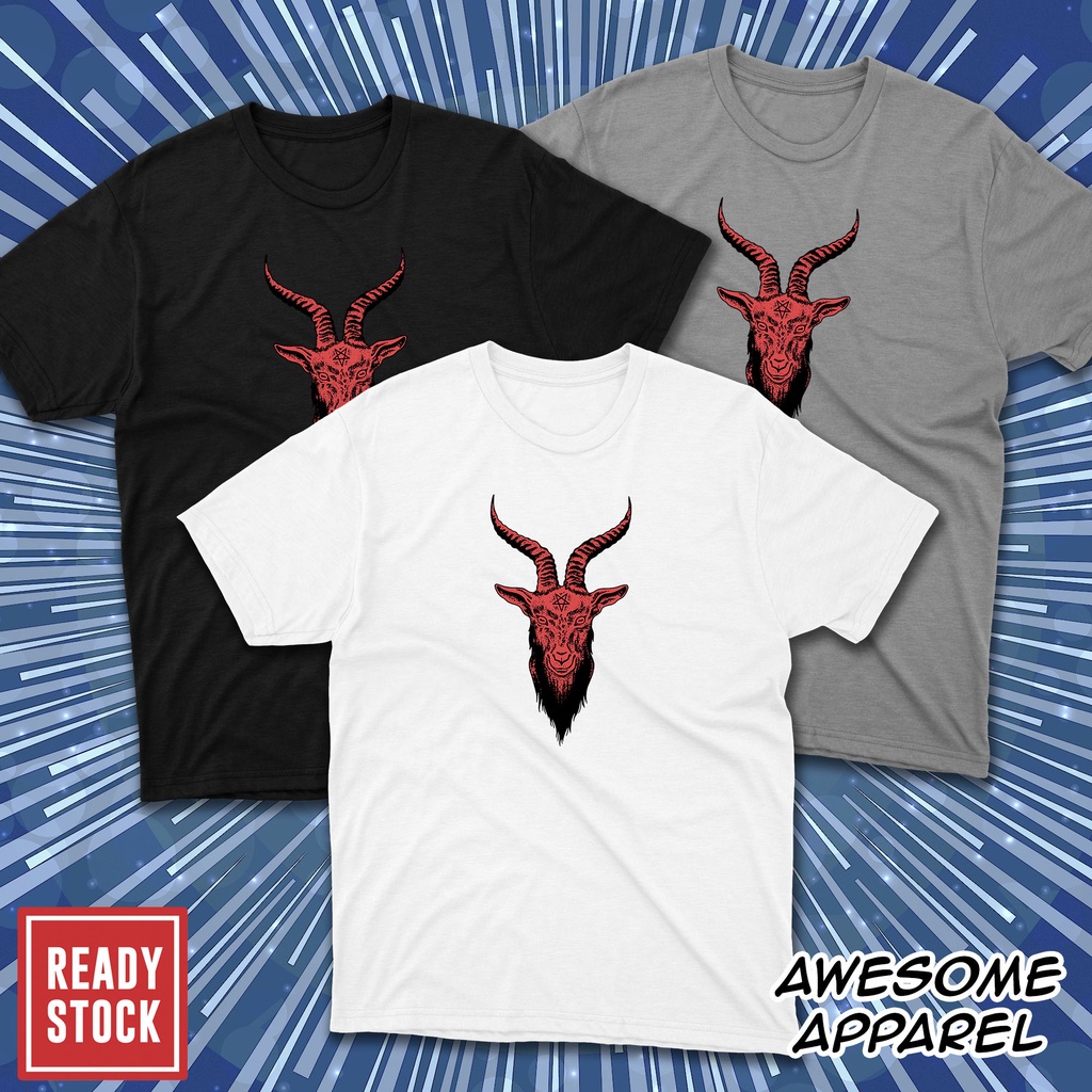 ระดับแสง a เสื้อยืด ผ้าฝ้าย 100% พิมพ์ลาย Baphomet Goat Devil สําหรับผู้ชาย และผู้หญิง | Shopee ...