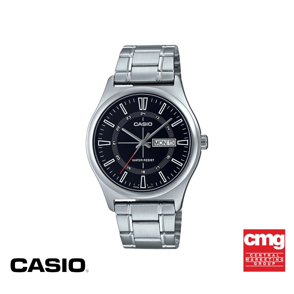 CASIO นาฬิกาข้อมือ CASIO รุ่น MTP-V006D-1CUDF วัสดุสเตนเลสสตีล สีดำ | Shopee Thailand