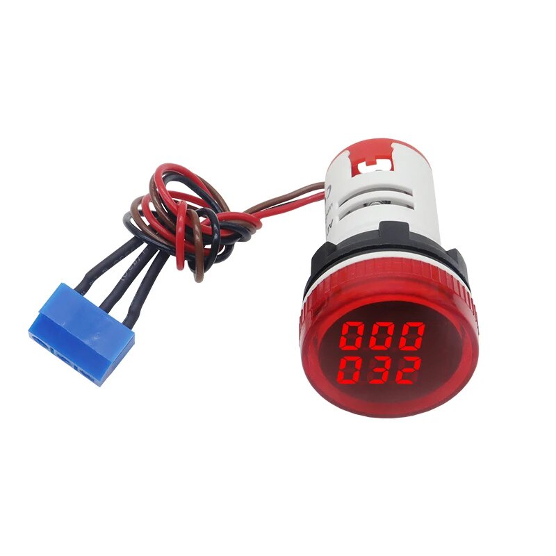 Mini LED Round Digital Counter Meter 22mm 6 Digital 0-999999 AC 220V ...