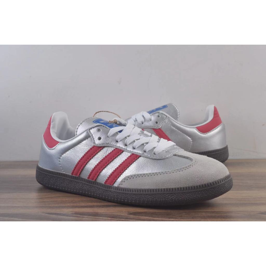 genuine Adidas Originals Samba OG Silver red รองเท้ากีฬาลำลองสำหรับ ...