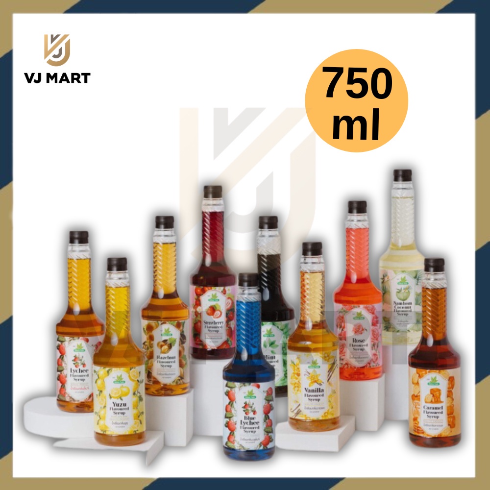 ตราเนเจอร์เทส Nature Taste Flavoured Syrup (750ml.)11 รสชาติ น้ำเชื่อม ...