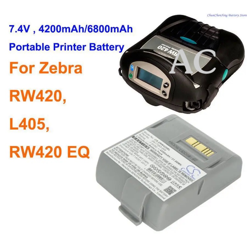 AC Cameron Sino 4200mAh/6800mAh Portable Printer Battery AK17463-005 ...