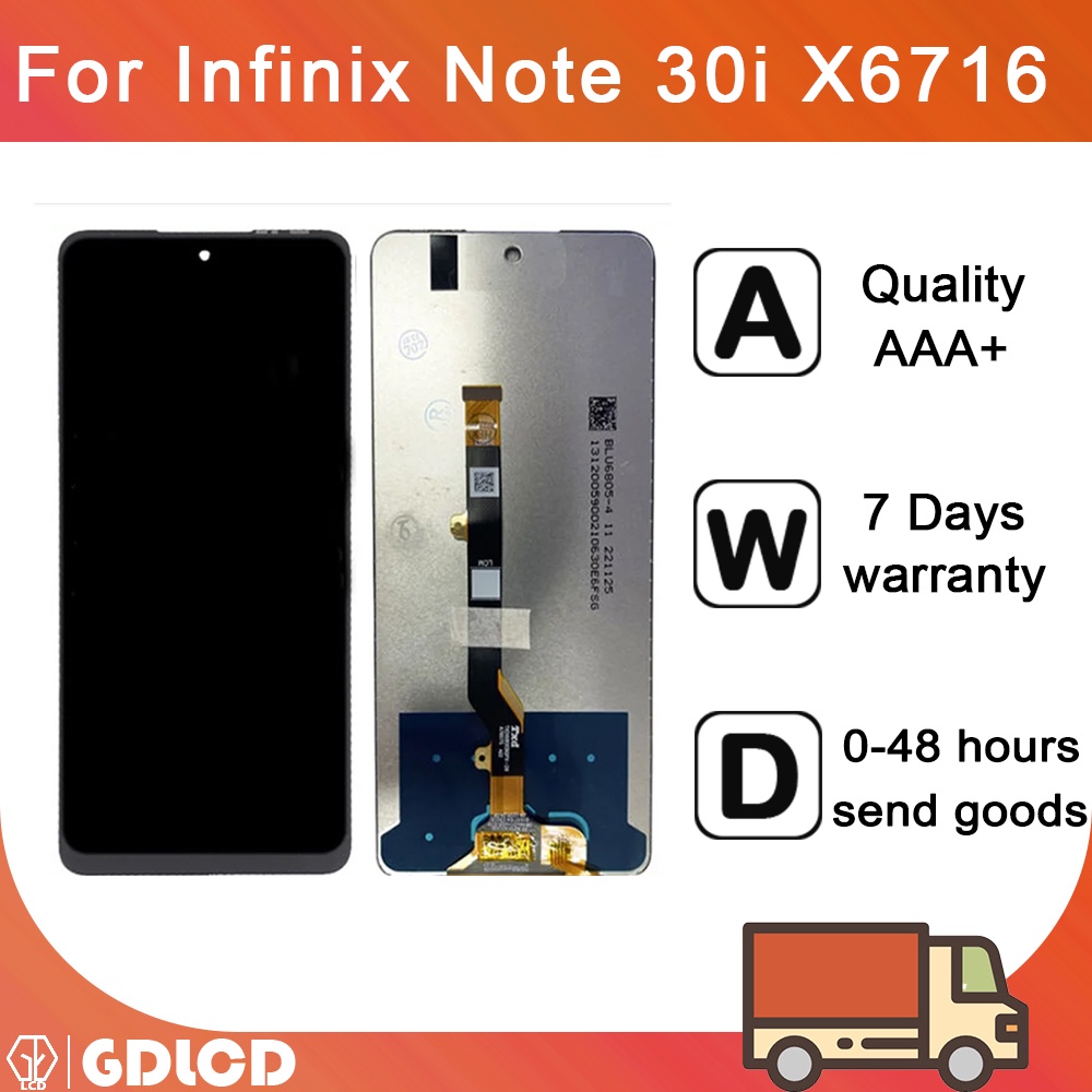 ใหม่ อะไหล่หน้าจอสัมผัสดิจิทัล LCD แบบเปลี่ยน สําหรับ Infinix Note 30i ...