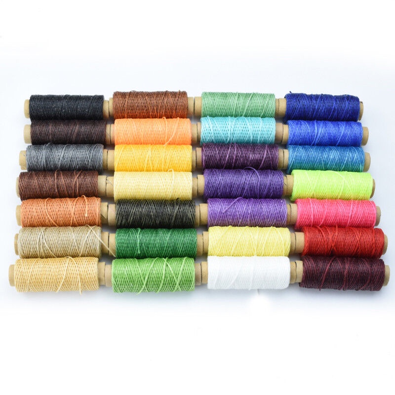 1mm Leather Sewing Flat Waxed Thread Wax String Hand Stitching Craft ...