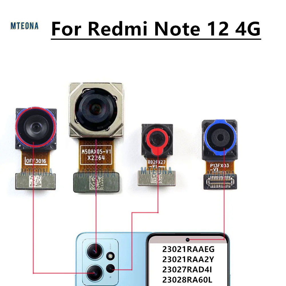 ของแท้ โมดูลกล้องเซลฟี่ ด้านหน้า และหลัง สําหรับ Xiaomi Redmi Note 12 ...