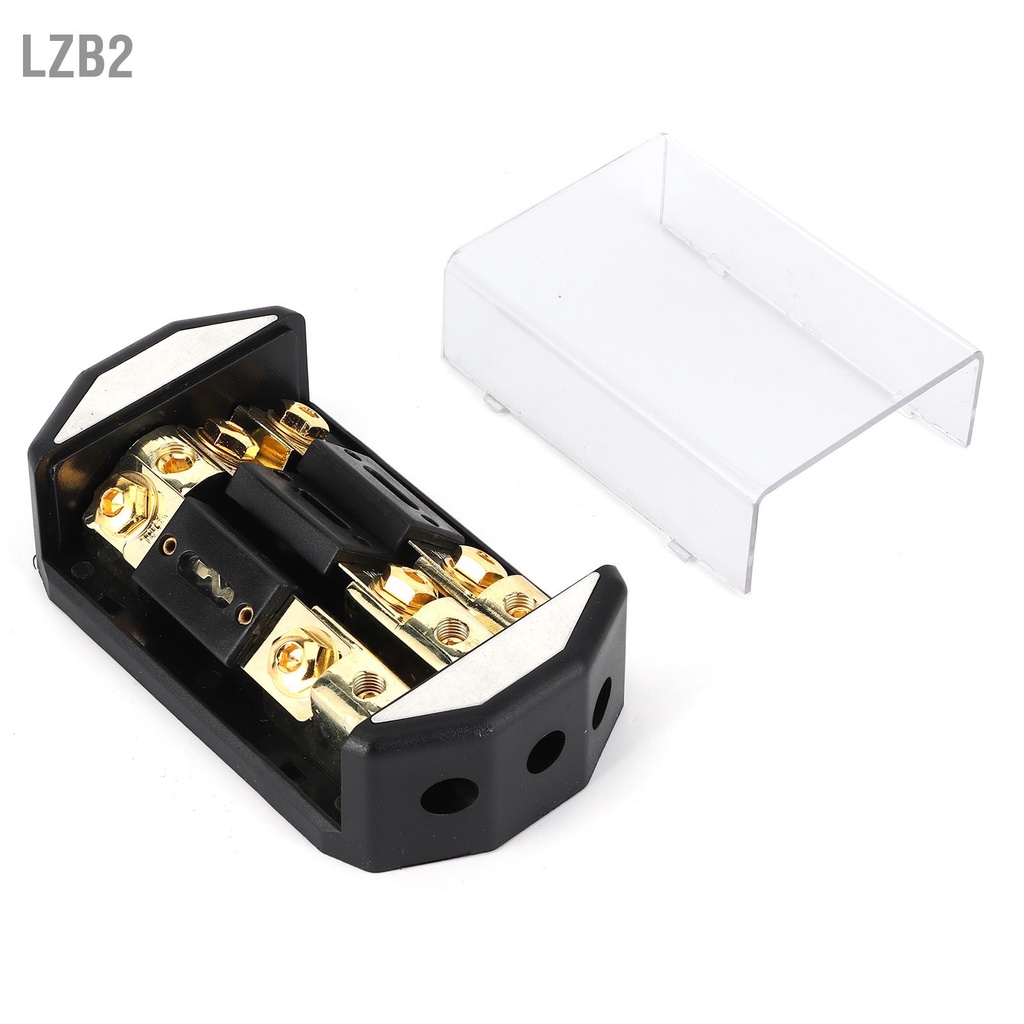 LZB2 กล่องฟิวส์ 3 ทาง Distribution Block 1x0GA ใน 3x4GA Out สำหรับเครื่องเสียงรถยนต์ Yacht ...
