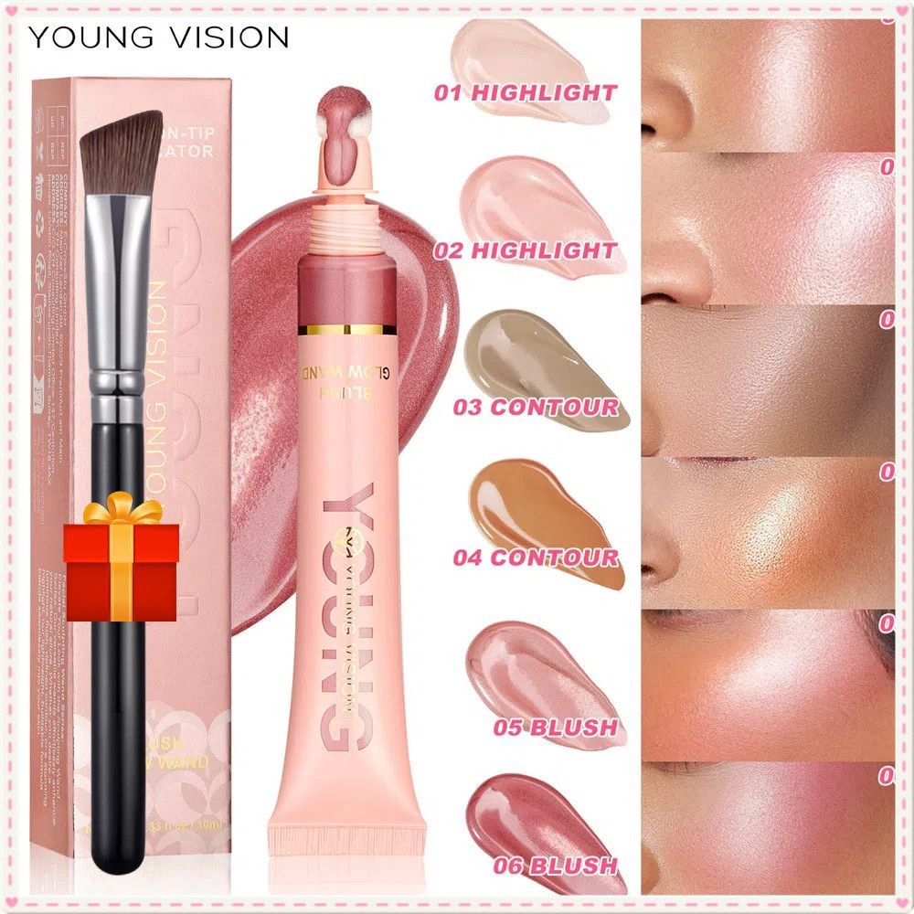 Young Vision Liquid Air Cushion Blush บลัชออนเนื้อกลอสแบบแท่ง Pearlescent Monochrome Rouge ...