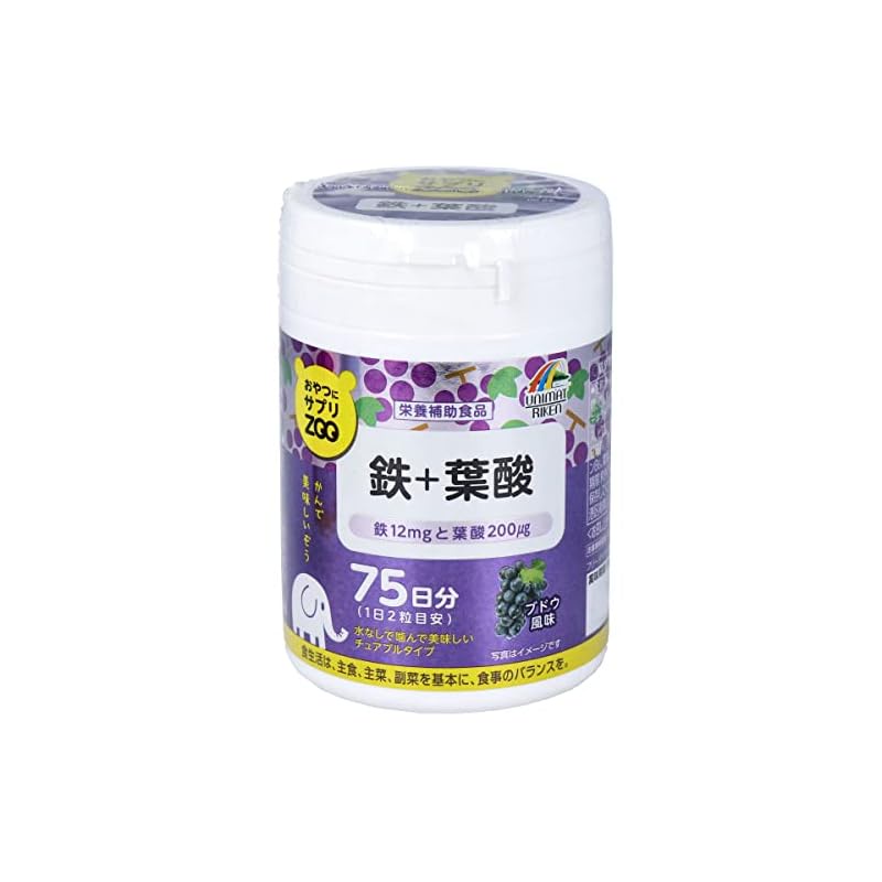 [Direct From Japan]Unimat Riken Snack Supplement ZOO Iron + Folic Acid ...