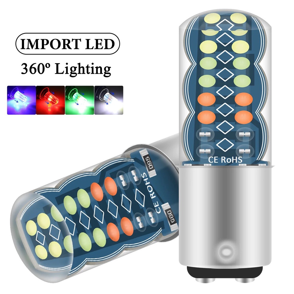 หลอดไฟเบรกท้ายรถยนต์ LED 1157 12V สําหรับรถจักรยานยนต์ 1 ชิ้น | Shopee ...