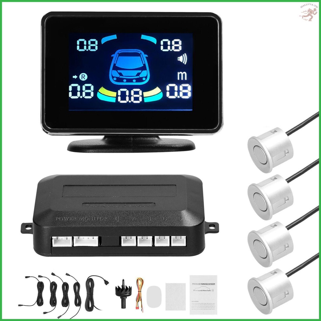Wireless Car Parking Sensor Reversing Radar LCD Display Sound Warning ...