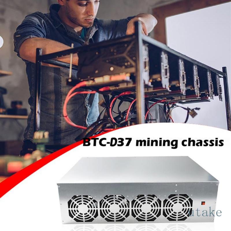 Utake ชุดเมนบอร์ด BTC-D37 8 ช่อง DDR SSD พร้อมพัดลม 4 ตัว สําหรับขุด ...