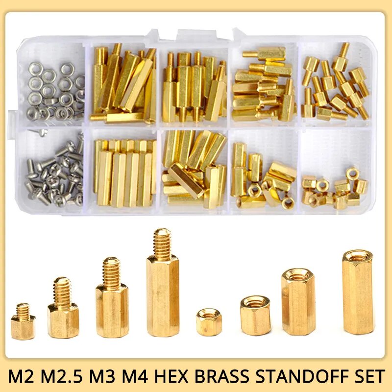 M2 M2.5 M3 M4 Hex Brass Standoff PCB Motherboard Spacer Screw Nut ...