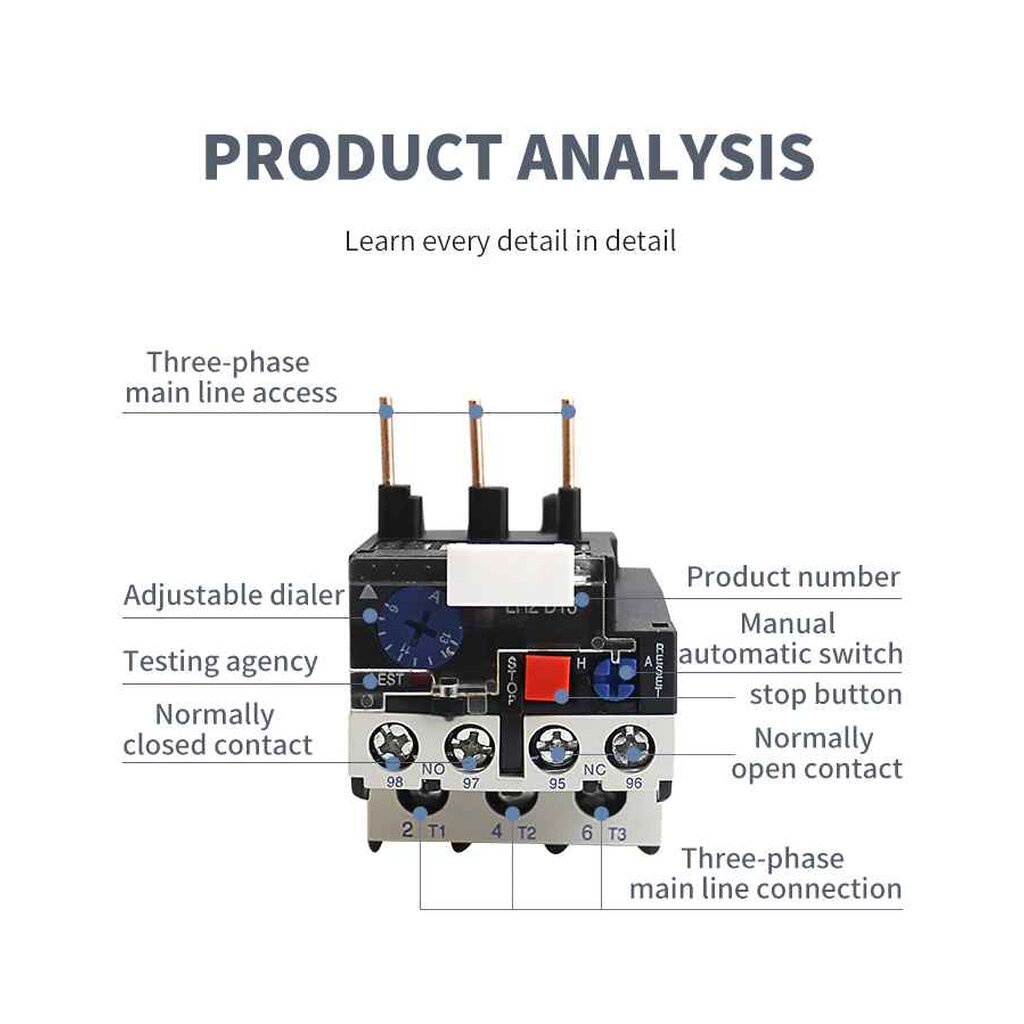 ไขควง JR28-25 Thermal Overload Relay โอเวอร์โหลดรีเลย์ สำหรับแมกเนติกรุ่น LC1-D/CJX2 | Shopee ...