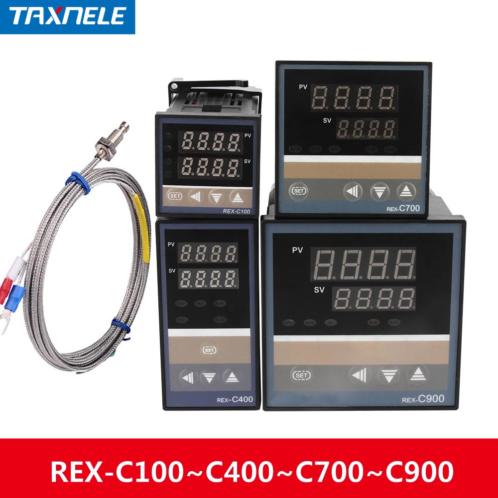 Rex C100 C400 C700 C900 PID เทอร์โมสตัทรีเลย์ ควบคุมอุณหภูมิ 110V 240V ...