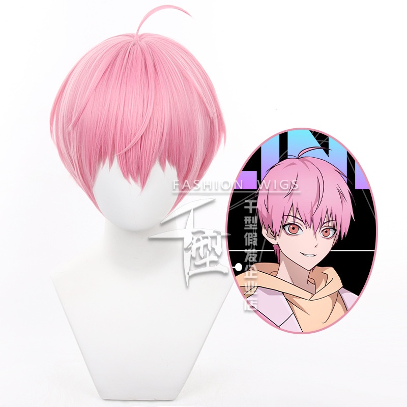 Misscoo Link Click LI TIANCHEN วิกผมคอสเพลย์ สั้น สีชมพู ทนความร้อน ...