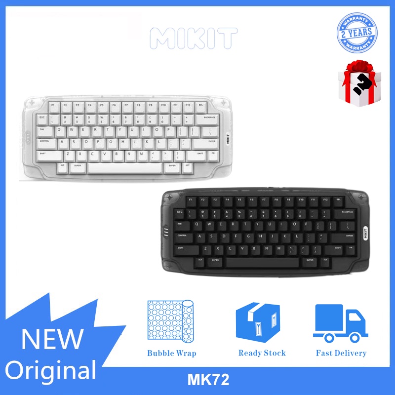 Mikit MK72 ชุดคีย์บอร์ดเกมมิ่งไร้สาย บลูทูธ สามโหมด | Shopee Thailand