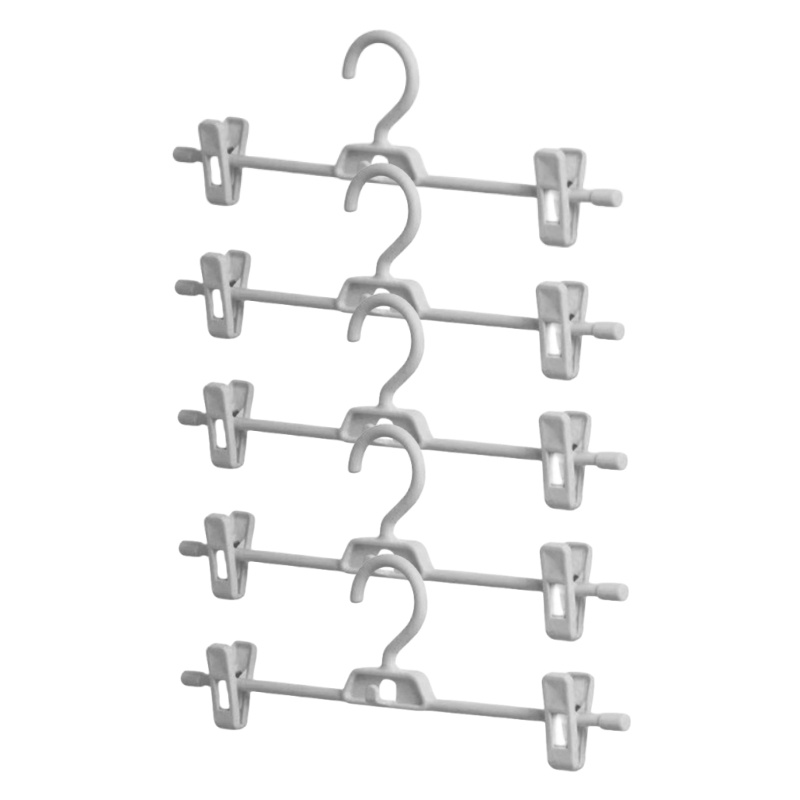 5pcs กระโปรง Peg Hanger Space Saving Hook Rack กางเกง Fix คลิปแขวนขา ...