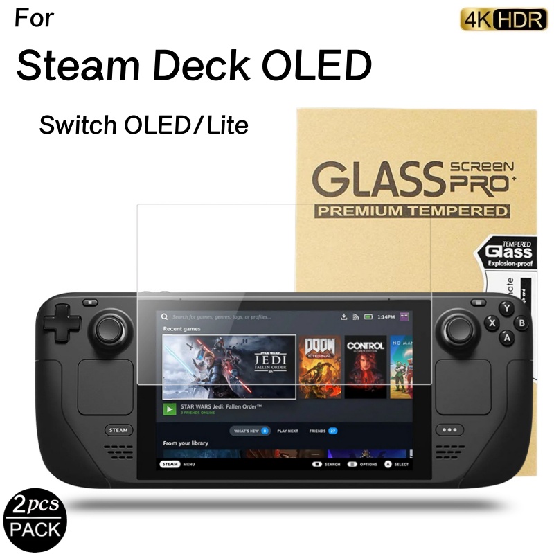 ฟิล์มกระจกนิรภัยกันรอยหน้าจอ สําหรับ Steam Deck Oled HD 2 ชิ้น | Shopee ...