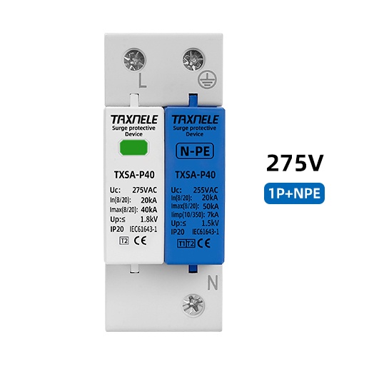 อุปกรณ์ป้องกันไฟกระชาก AC SPD 1P+NPE 3P+NPE 50KA T1 T2 385V 275V 255V | Shopee Thailand