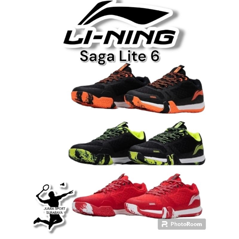 Sepatu Badminton Lining Saga Lite 7 /Saga Lite 6 Original แฟชั่น ...