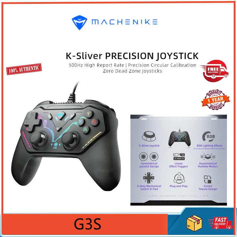 Machenike G3S จอยสติ๊กควบคุมเกม แบบใช้สาย RGB โหมดคู่ สําหรับ PC ...