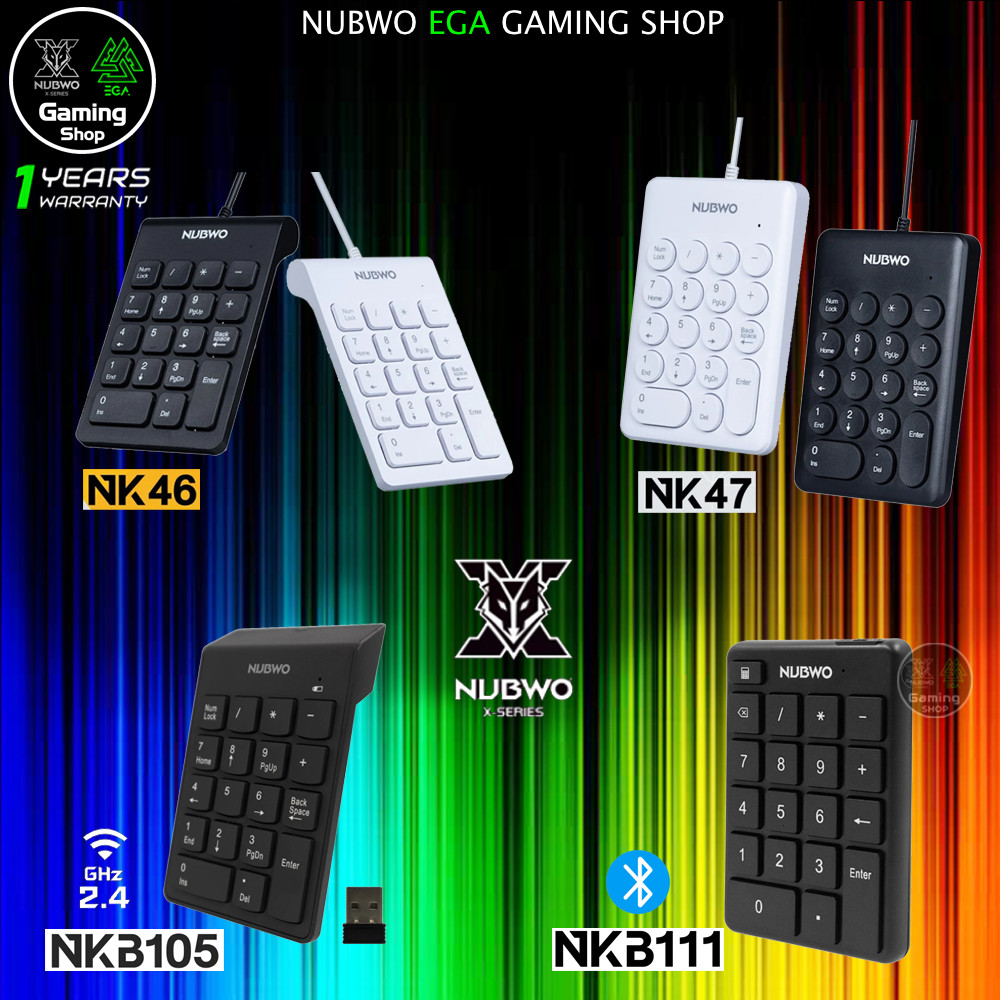 🎮 GAMING NUBWO แป้นพิมตัวเลข แป้นคีย์ตัวเลข Keyboard NK-46 NK-47 มีสาย, NKB105 Wireless2.4G ...