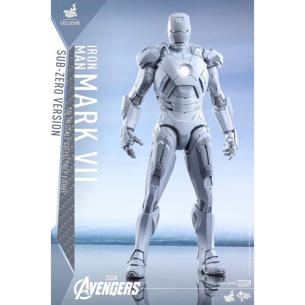 Ht HotToys 1/6 MMS329 Iron Man MK7 White Polar Edition Venue Limited | Shopee Thailand