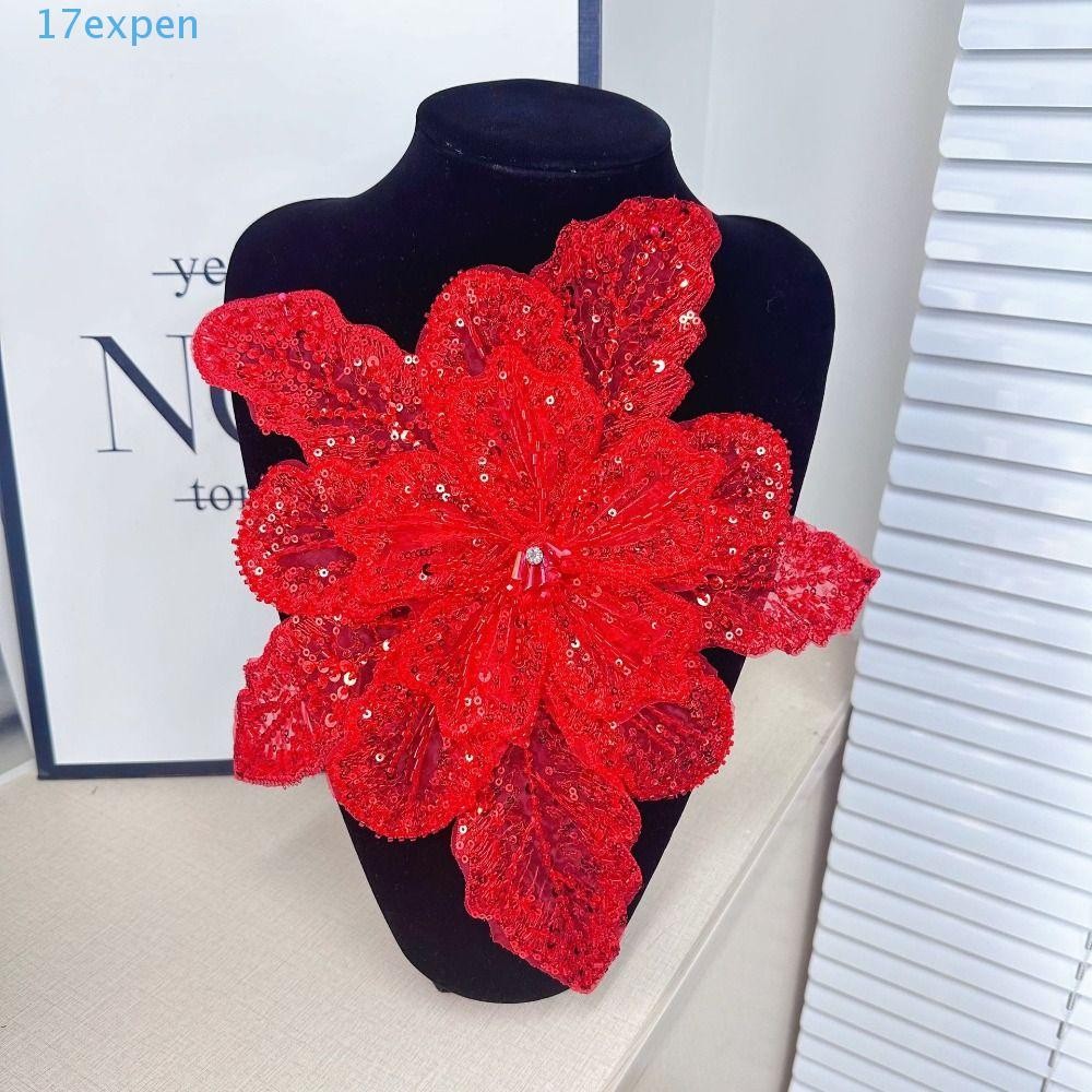 Expen ดอกไม้ Multi-layer Appliques,เลื่อมเสื้อผ้าเข็มกลัด,DIY 3Dปักเสื้อผ้าขนาดใหญ่Applique ...