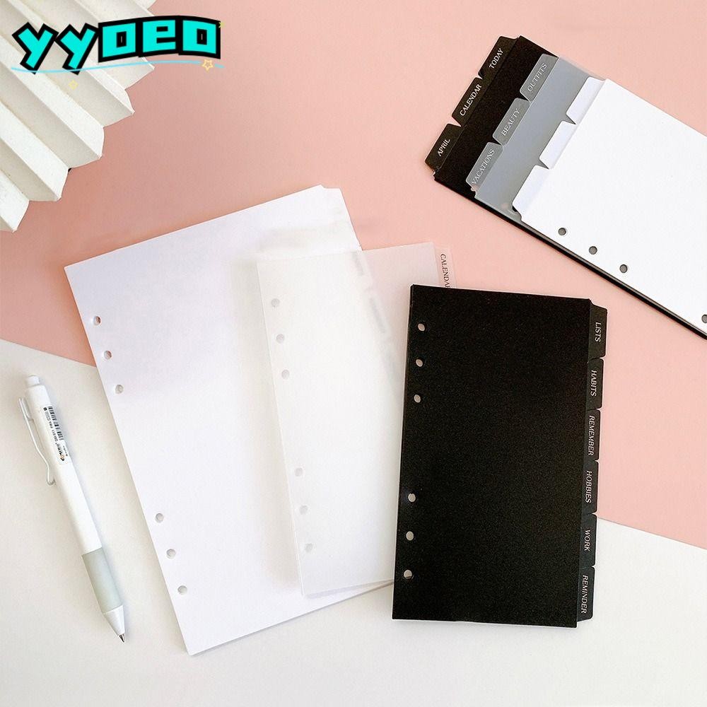 Yyoeo แยกกระดาษ Index, A5 A6 เครื่องแยกการจําแนกหน้าโปร่งใส, สมุดบันทึก ...