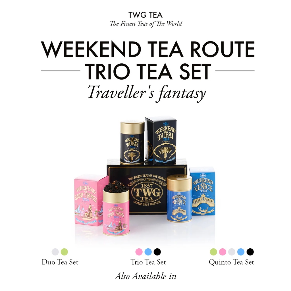 TWG Tea | Tea Route Trio Weekend Tea Set in Haute Couture Tea Tin Gift ...