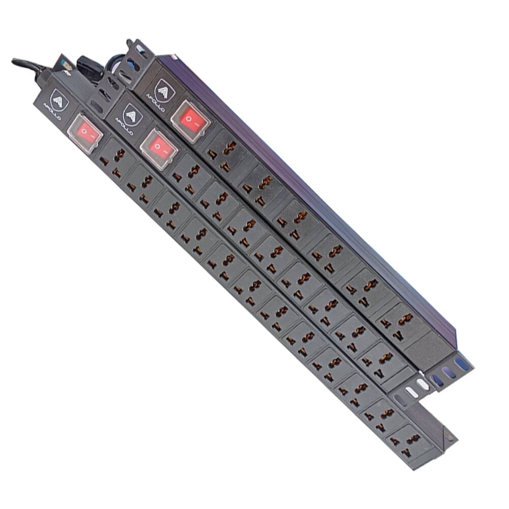 Apollo ปลั๊กตู้ Rack PDU 6ช่อง รุ่น APDU-01 สำหรับตู้ Cabinet Rack 6U ...