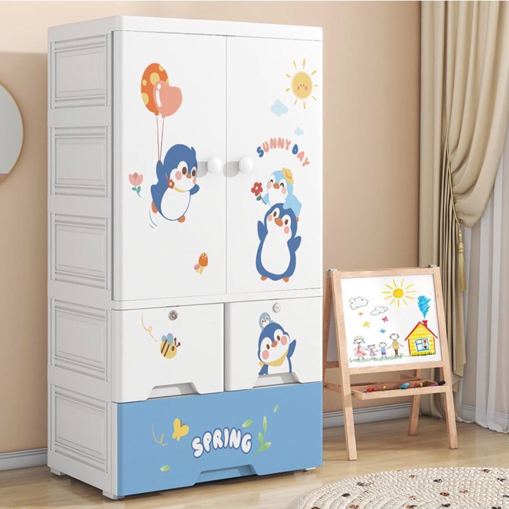 ตู้เสื้อผ้าสำหรับเด็ก S6023 (60*38*114) | Shopee Thailand