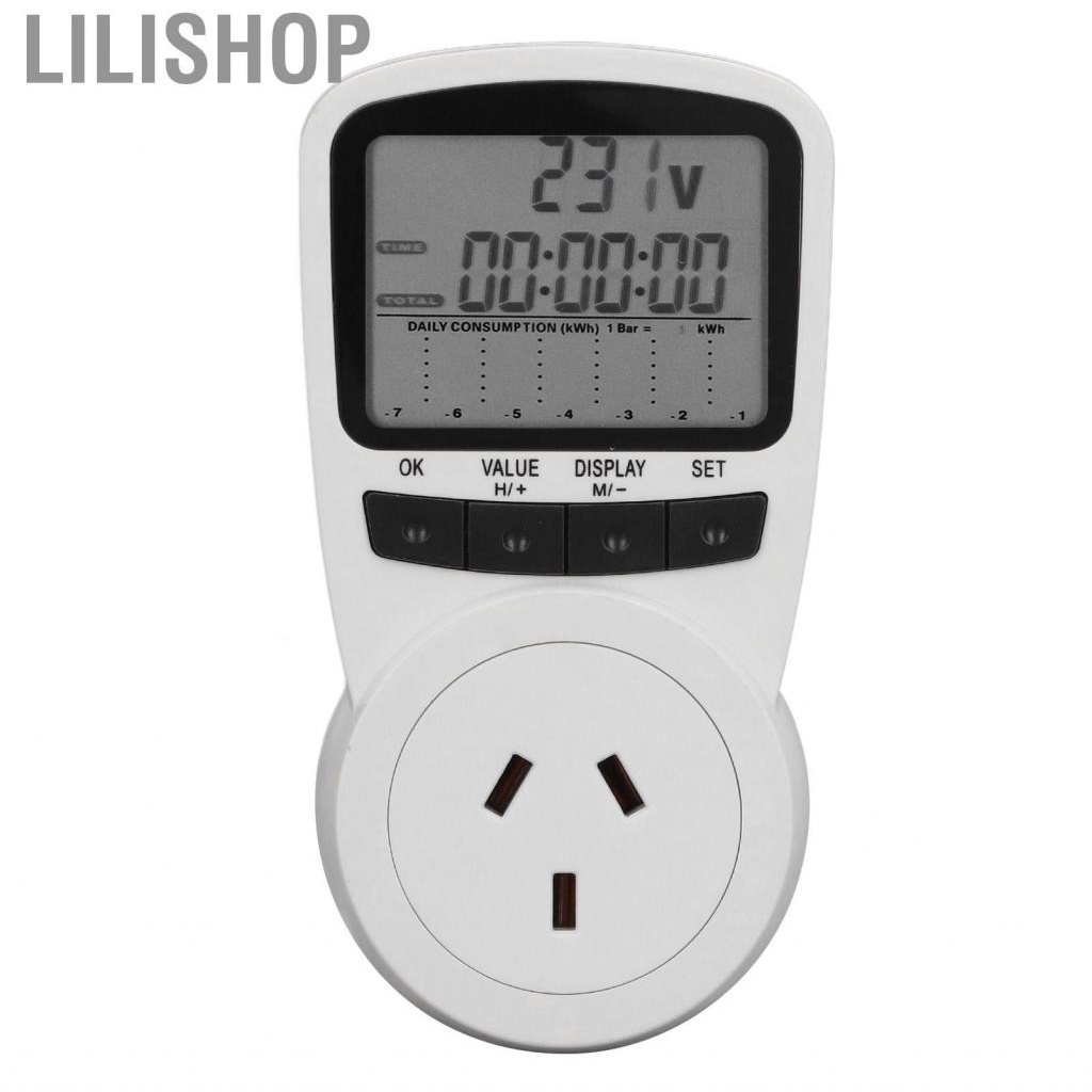 Lilishop 240V Socket Power Meter Smart With LCD Overload Protection ...