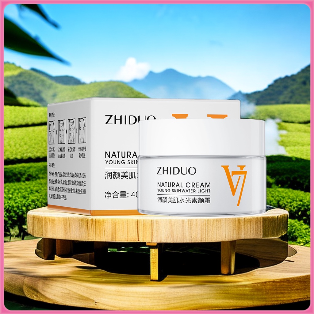 ZHIDUO Natural cream V7 40gปรับผิวหน้าขาวกระจ่างใส ยกกระชับผิวหน้า ลด ...