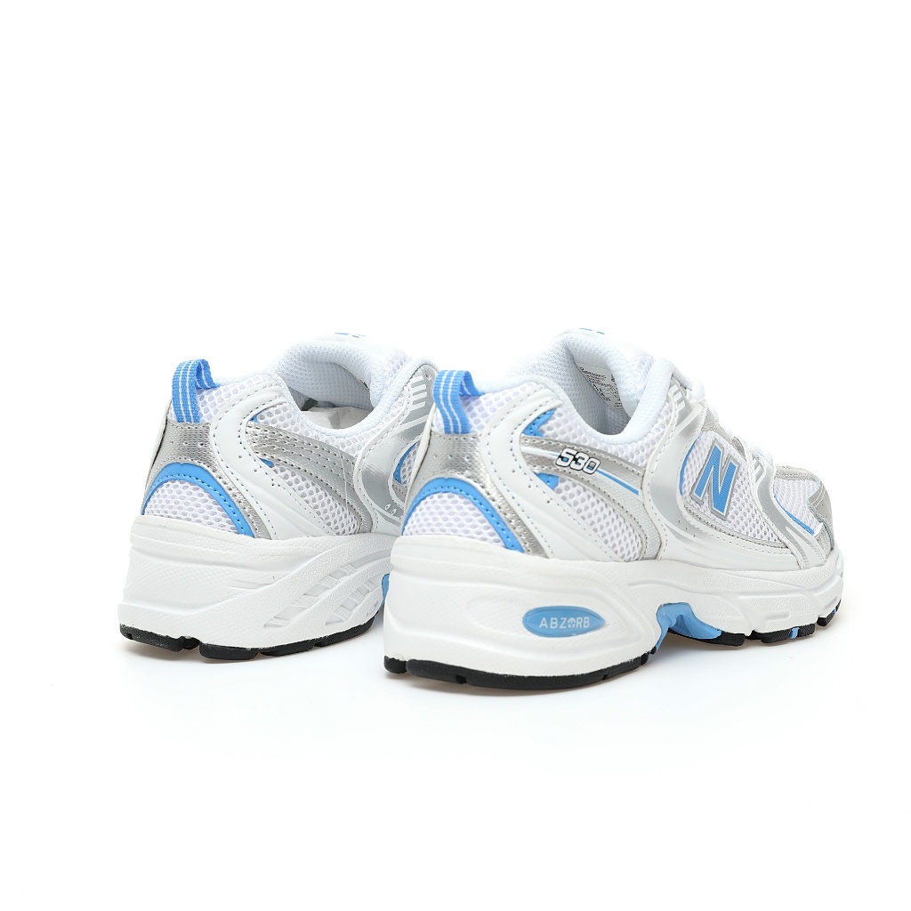 genuine New Balance MR530 Silver University Blue วินเทจช็อกกันลื่นกีฬา ...