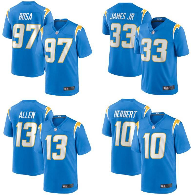 เสื้อกีฬาแขนสั้น ลายทีมชาติฟุตบอล Los Angeles NFL James Bosa Herbert ...